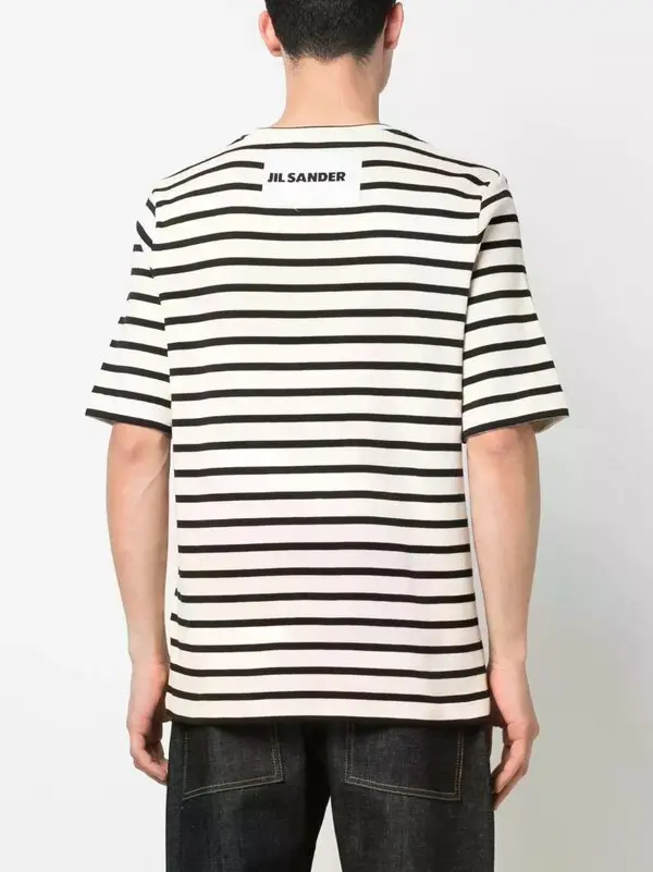 JIL SANDER Stripe-print Short-sleeved T-shirt