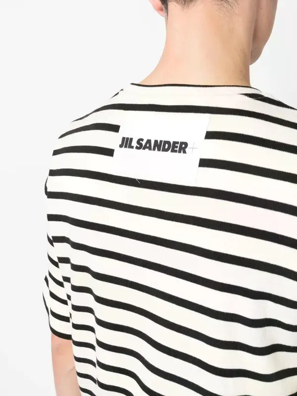JIL SANDER Stripe-print Short-sleeved T-shirt
