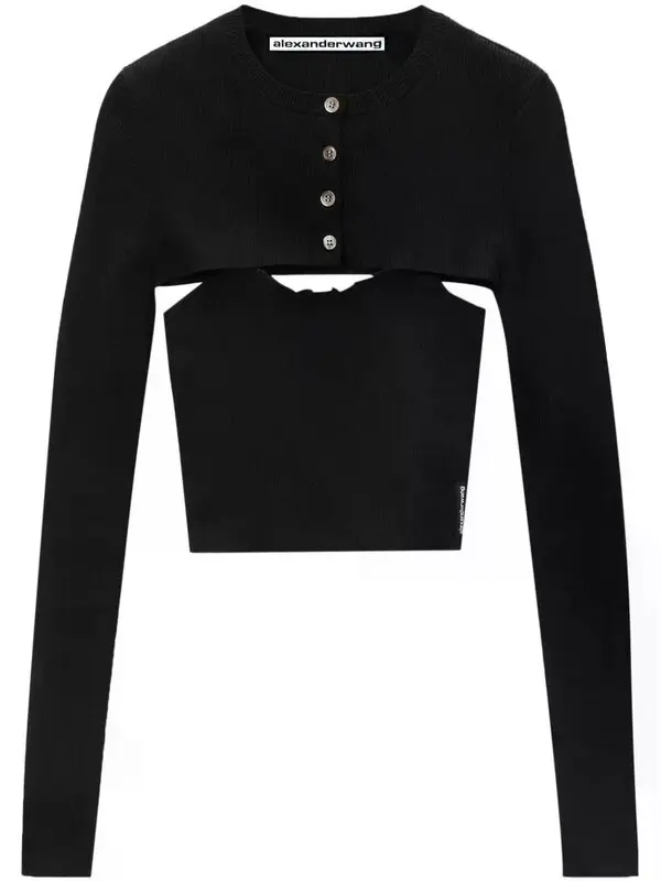 Alexander Wang Ribbed-knit Two-piece Set - Black
