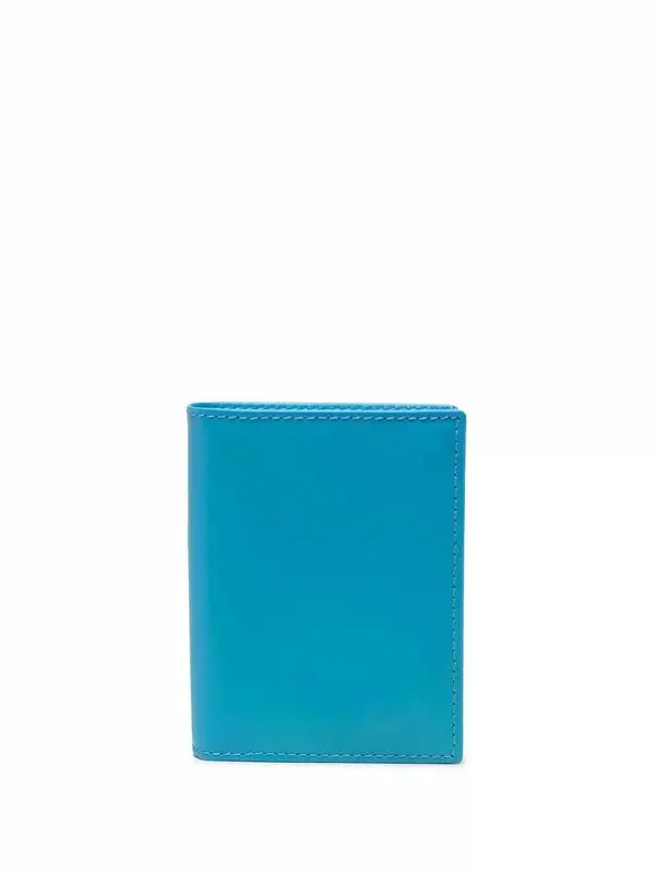 Comme Des Garçons Bi-fold Leather Wallet - Blue