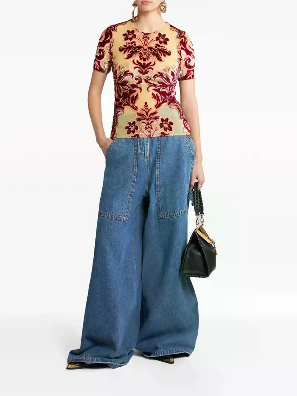 Etro Pegaso-embroidered Wide-leg Jeans
