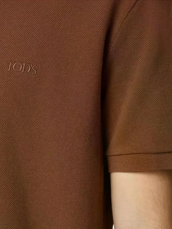 TOD'S Cotton Polo Shirt - Brown
