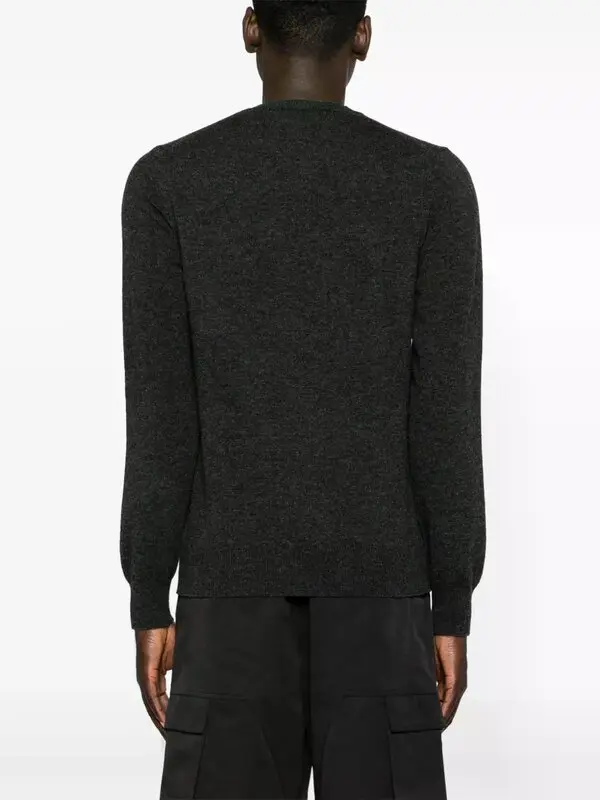 Play Comme Des Garcon Heart-patch Wool Jumper - Grey