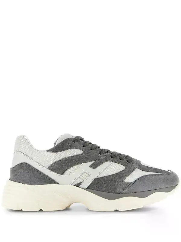 Hogan Panelled Suede Sneakers - Grey