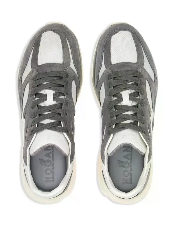 Hogan Panelled Suede Sneakers - Grey