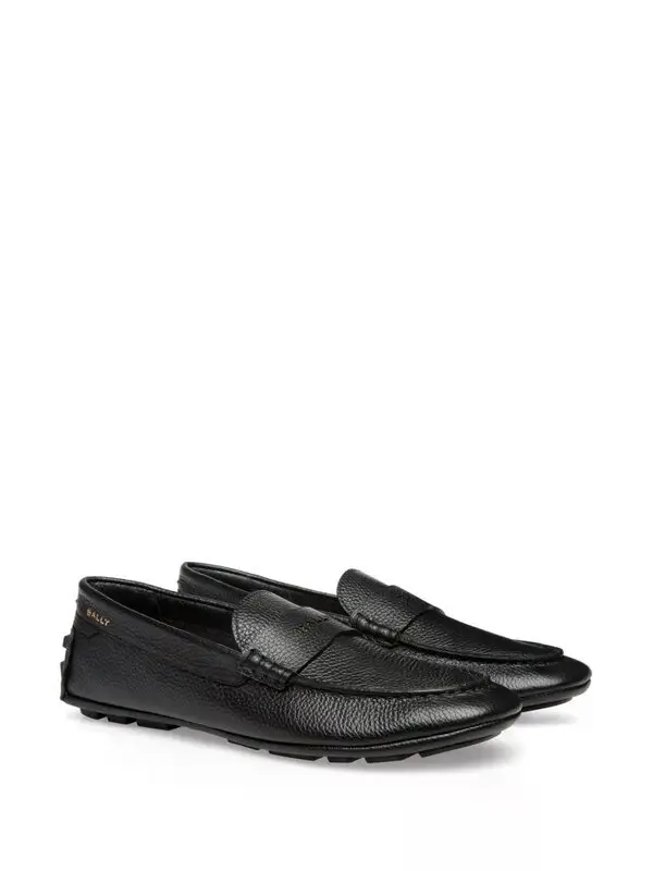 Bally Kerbs Driver In Grained Leather Wide Foot Morphology