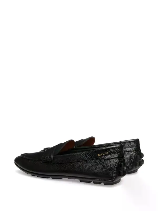 Bally Kerbs Driver In Grained Leather Wide Foot Morphology