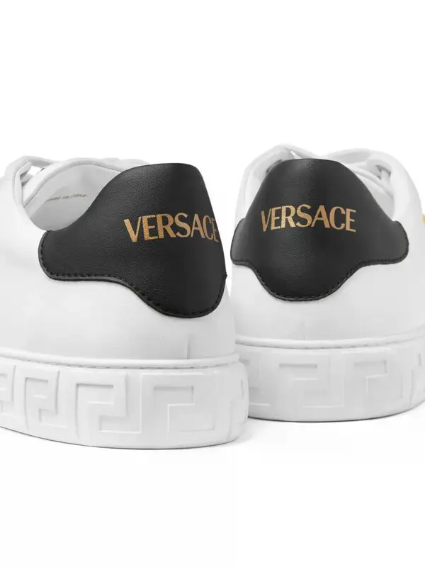 Versace Greca Studded Low-top Sneakers - White