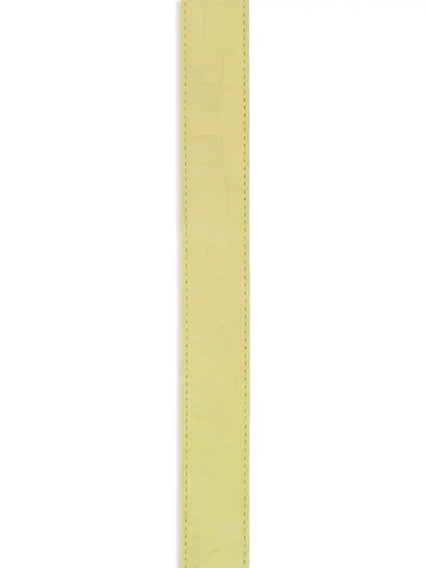 Alexander McQueen Crocodile-effect Leather Belt