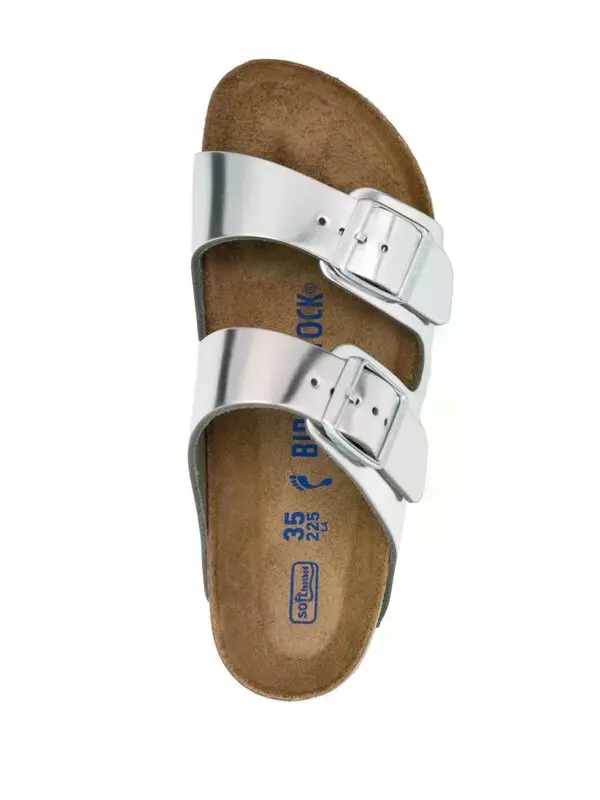 BIRKENSTOCK Buckled Sliders - Metallic