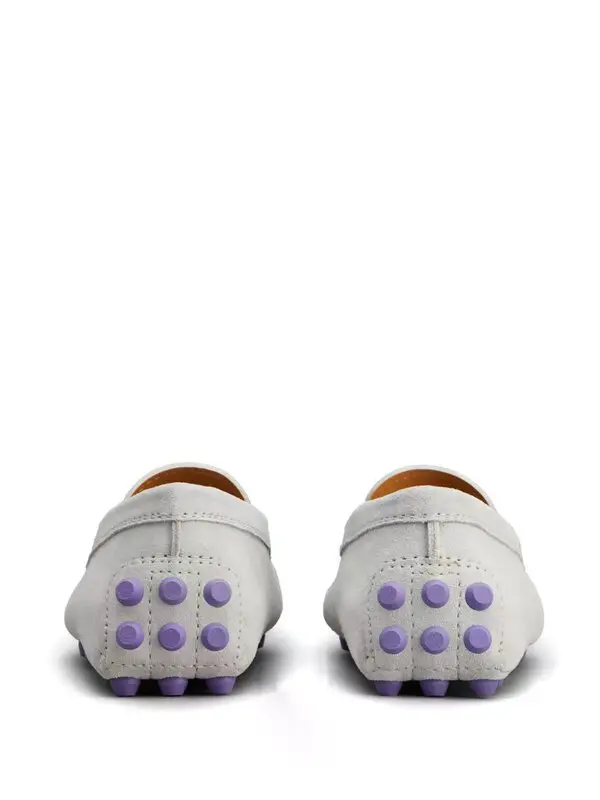 TOD'S Gommino Debossed Loafers - Grey