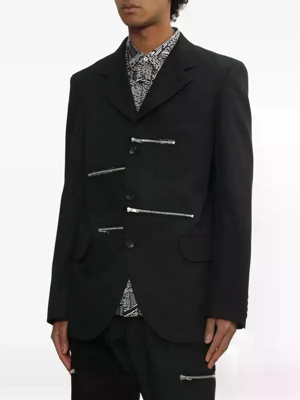 Comme Des Garçons Zip-detailing Blazer