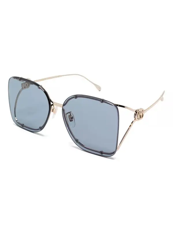 Gucci Oversized Sunglasses - Gold