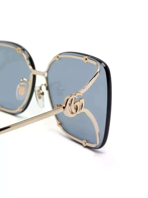 Gucci Oversized Sunglasses - Gold