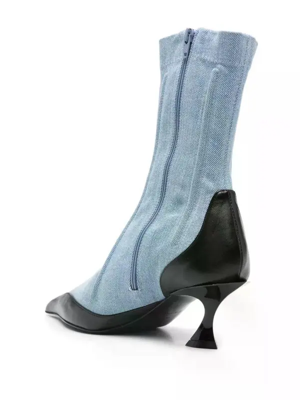 MUGLER 55mm Denim Boots