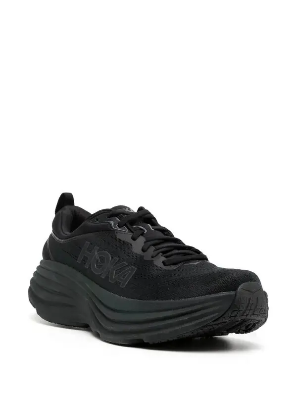 HOKA® Logo-patch Low-top Sneakers - Black
