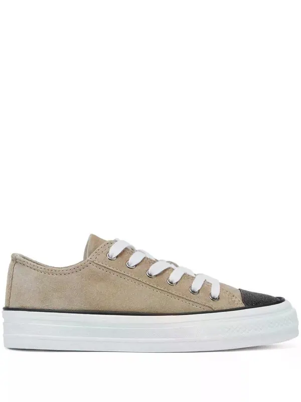 Brunello Cucinelli Monili Toecap Sneakers - Brown