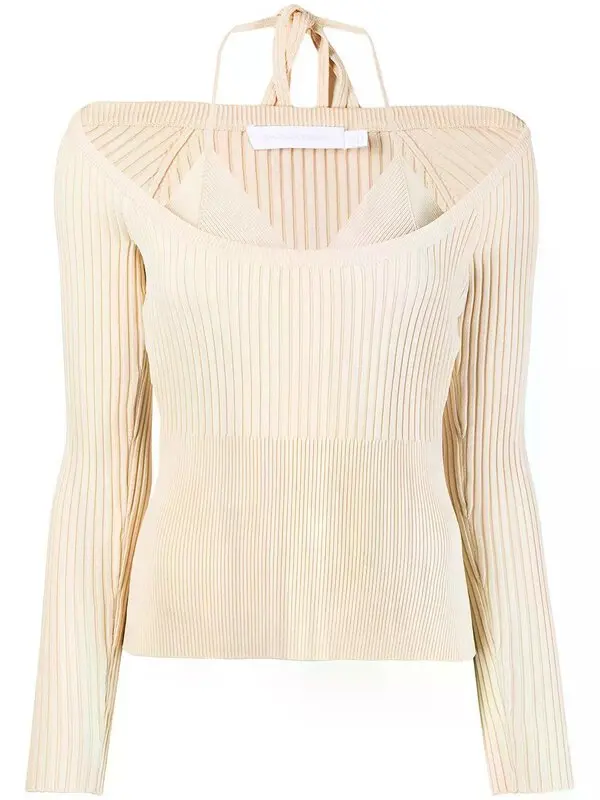 Simkhai Jayline Compact Scoop-neck Jumper