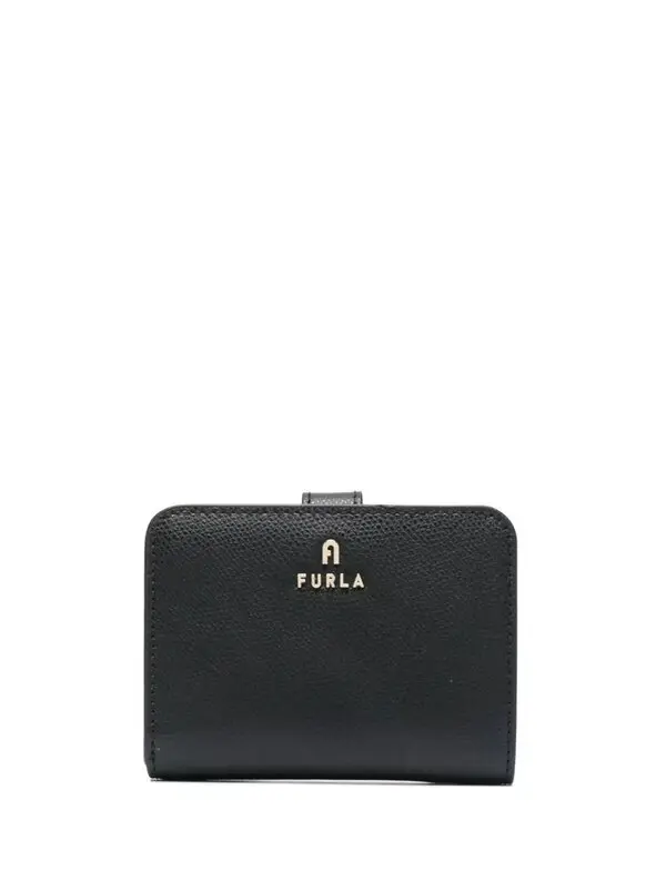 Furla Logo-lettering Leather Wallet - Black
