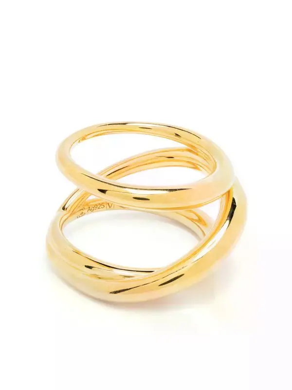 Charlotte Chesnais Triplet Plated Silver Ring - Gold