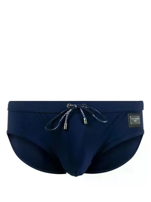 Dolce & Gabbana Dg Essentials High-cut Swimming Trunks - Blue