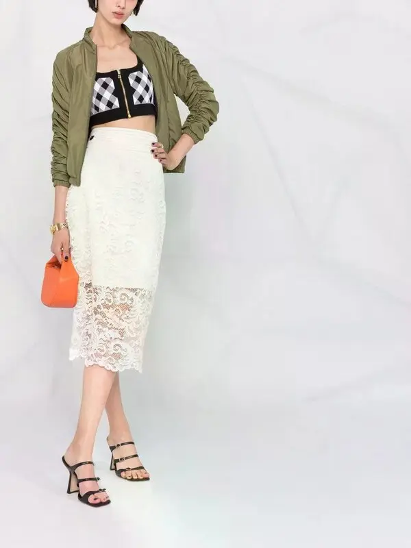 Philipp Plein Lace Midi Skirt