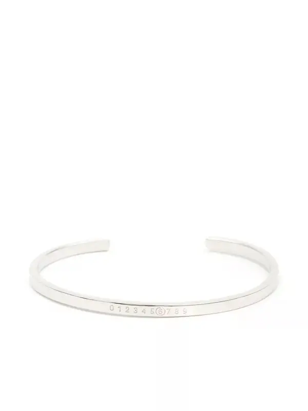 MAISON MARGIELA Numeric Engraved Cuff Bracelet - Silver