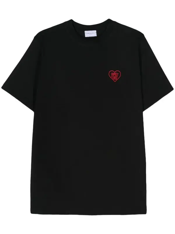 FAMILY FIRST Embroidered-logo Cotton T-shirt