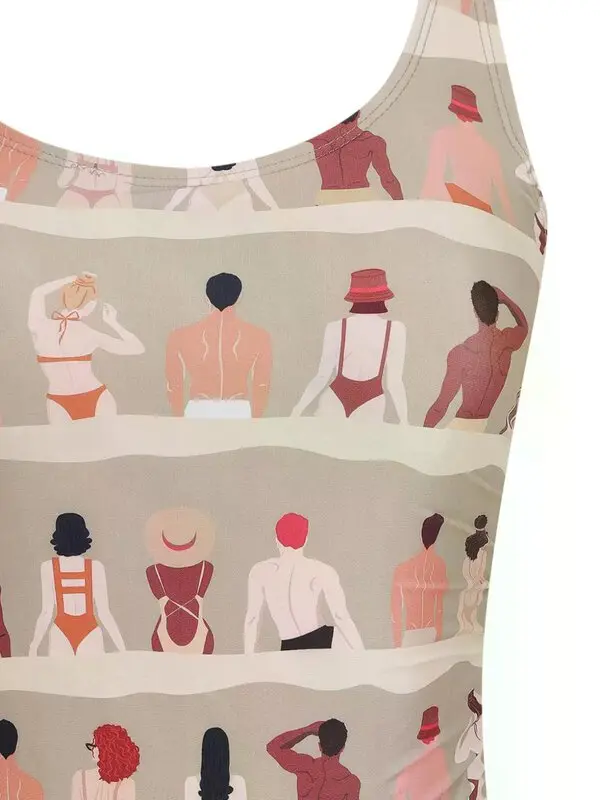 AMIR SLAMA Graphic-print One-piece Swimsuit