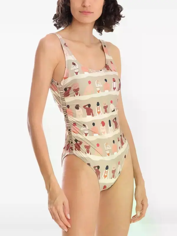 AMIR SLAMA Graphic-print One-piece Swimsuit