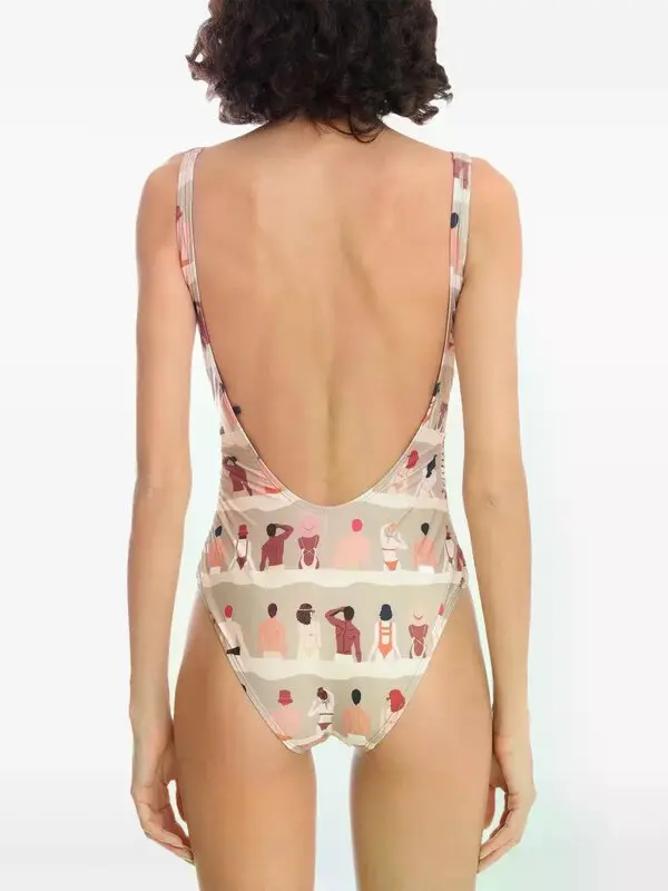 AMIR SLAMA Graphic-print One-piece Swimsuit