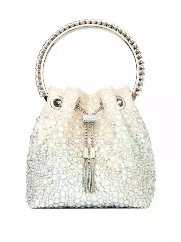 JIMMY CHOO Crystal-embellished Bucket Bag