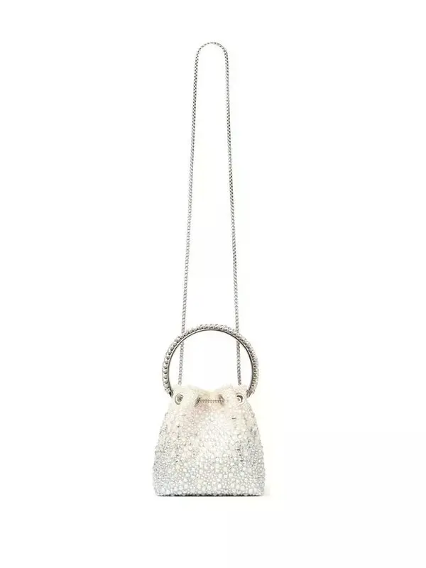 JIMMY CHOO Crystal-embellished Bucket Bag