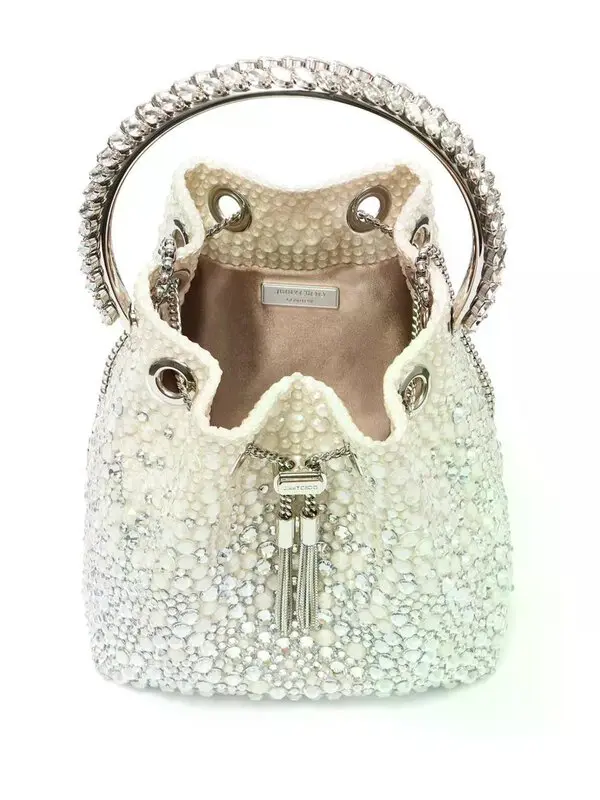 JIMMY CHOO Crystal-embellished Bucket Bag