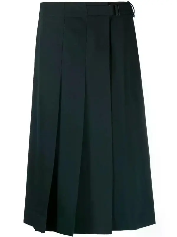 LEMAIRE Pleated Wool Wrap Skirt