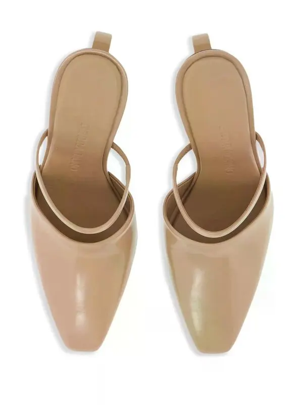 FERRAGAMO Elina 75mm Sculptural Heel Mules