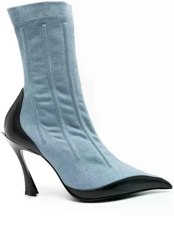 MUGLER 95mm Bi-colour Ankle Boots
