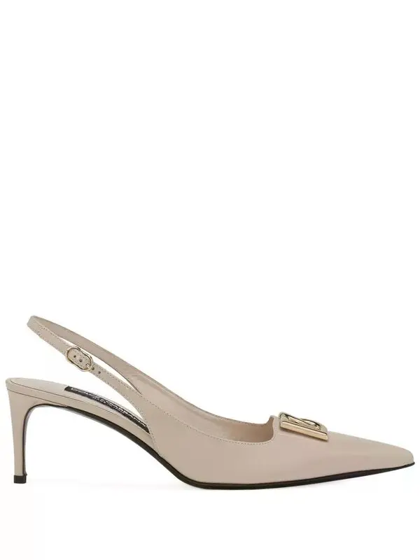 Dolce & Gabbana Logo-plaque Slingback Pumps