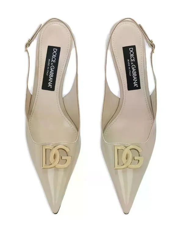 Dolce & Gabbana Logo-plaque Slingback Pumps