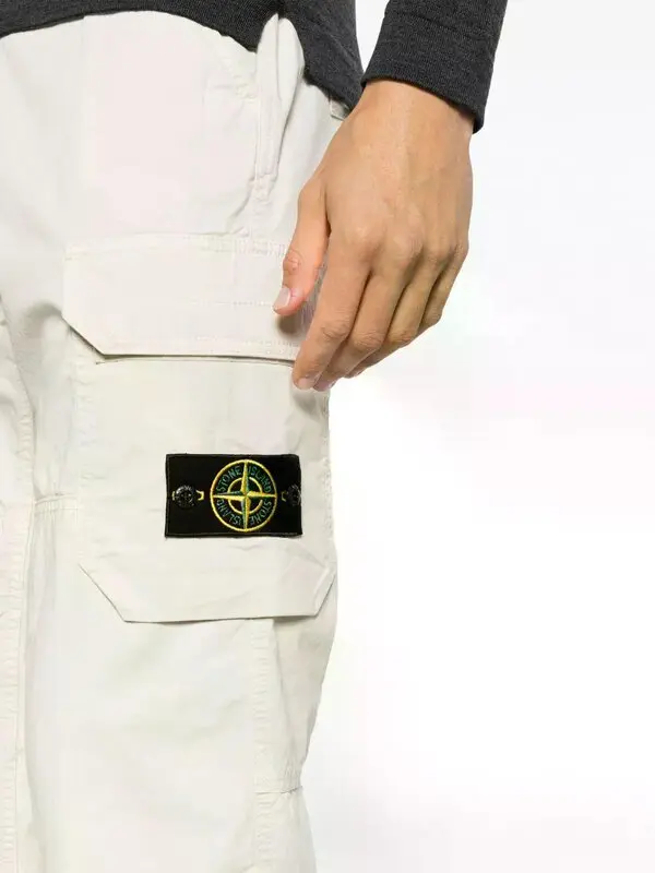 Stone Island Compass-patch Cargo Trousers - Neutrals