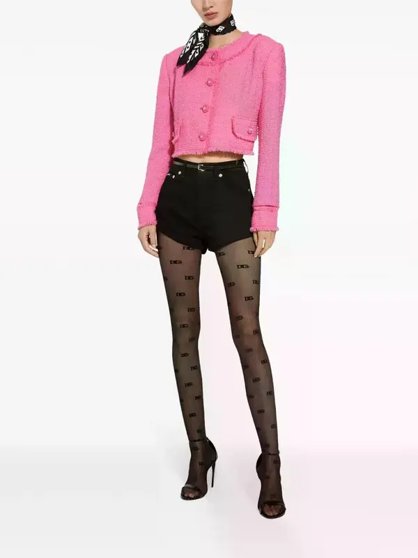 Dolce & Gabbana Round-neck Cropped Tweed Jacket