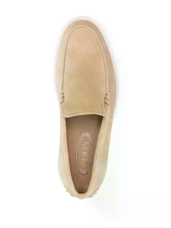 TOD'S Ridged-sole Suede Loafers