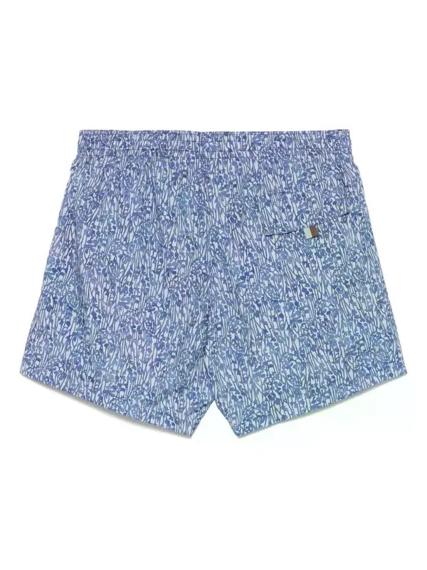 Canali Printed Swim Shorts - Blue