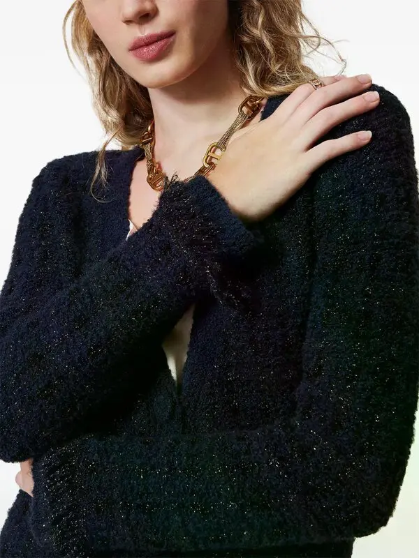 TWINSET Checked Jacquard Maxi Cardigan