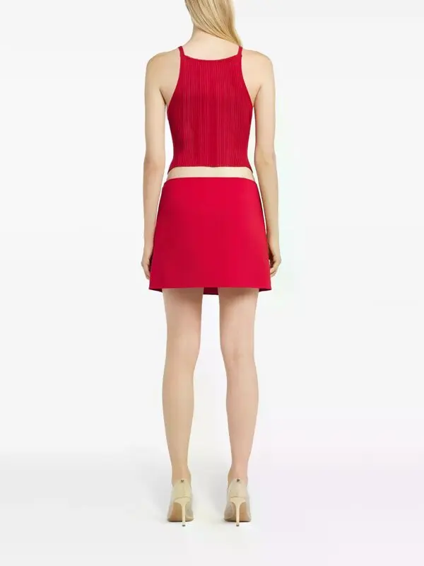COURREGES Ribbed-knit Tank Top - Red