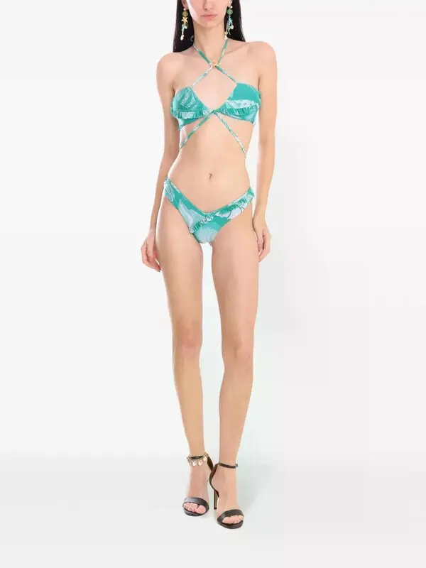 AMIR SLAMA Starfish-print Two-piece Bikini