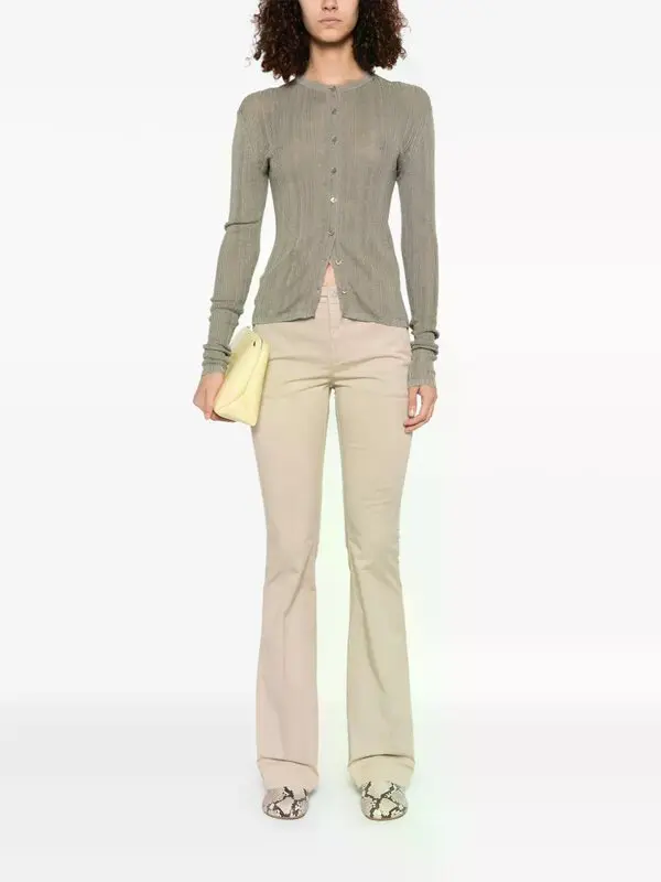 TWINSET Flared Twill Trousers