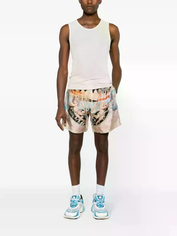 Amiri Silk Satin Shorts - Neutrals