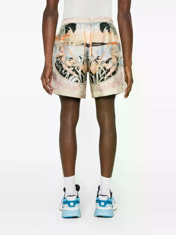 Amiri Silk Satin Shorts - Neutrals
