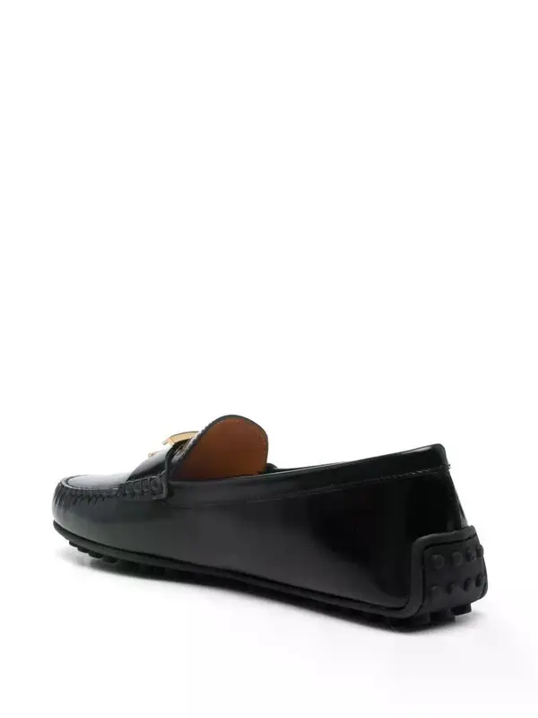 TOD'S T Timeless Leather Loafers - Black